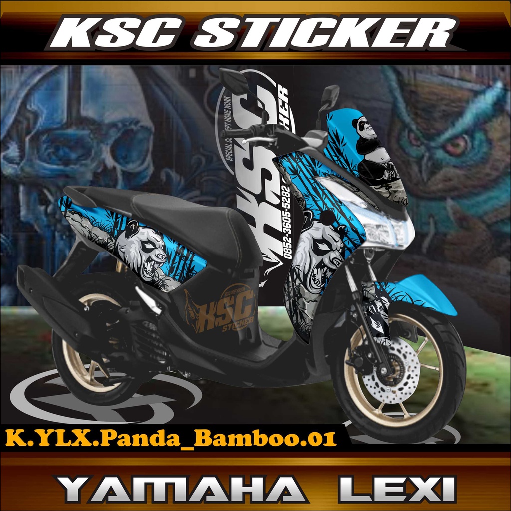 Jual Decal Yamaha Lexi full body Panda Dekal Stiker Yamaha Lexi Costum ...