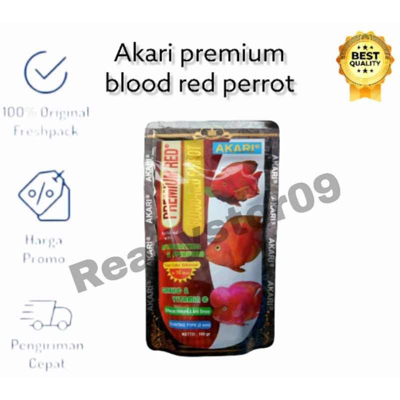 Jual Akari Premium Red Blood Parrot 100 gr pelet 2 mm | Shopee Indonesia