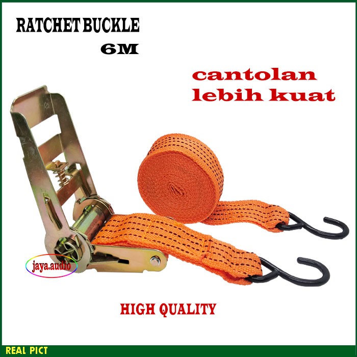 Jual Tali Pengikat Barang di Motor Panjang 6 Meter Orange Tali Pengait ...