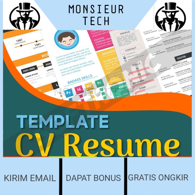 Jual READY Template CV Resume for Photoshop and Illustrator | Shopee ...