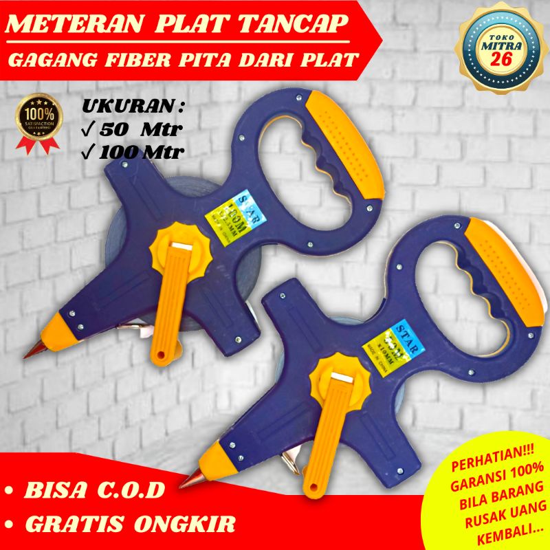 Jual Meteran Plat | Meteran Tanah Plat | Meteran Tancap Plat 50 M 100 M ...