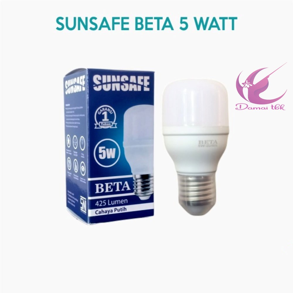 Jual Lampu LED Bohlam Sunsafe Beta 5 Watt | Shopee Indonesia