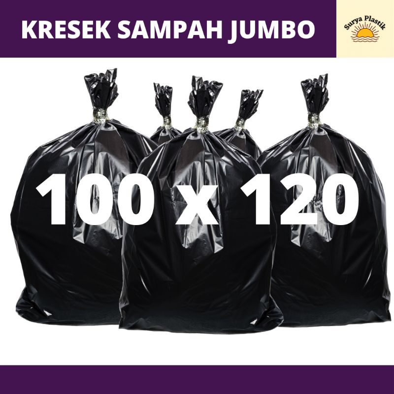 Jual Kantong Plastik Kresek Sampah Hitam Besar Jumbo 100 x 120 cm ...