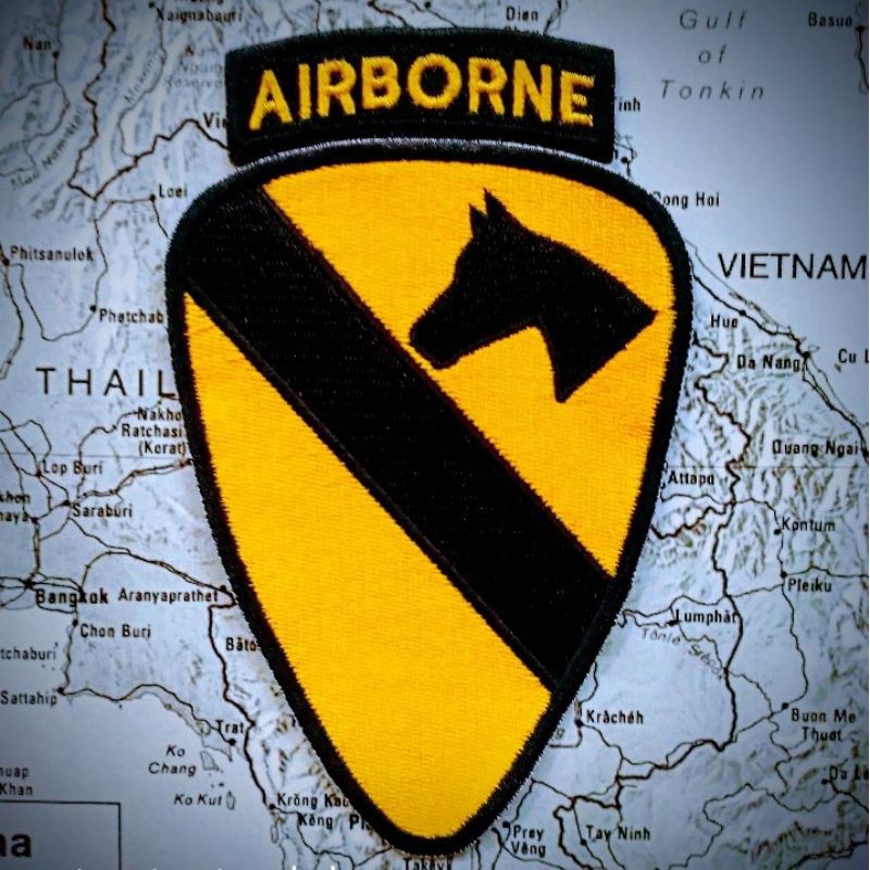 Jual Patch 1st Cavalry Division Airborne Tab US Army Emblem Bordir ...