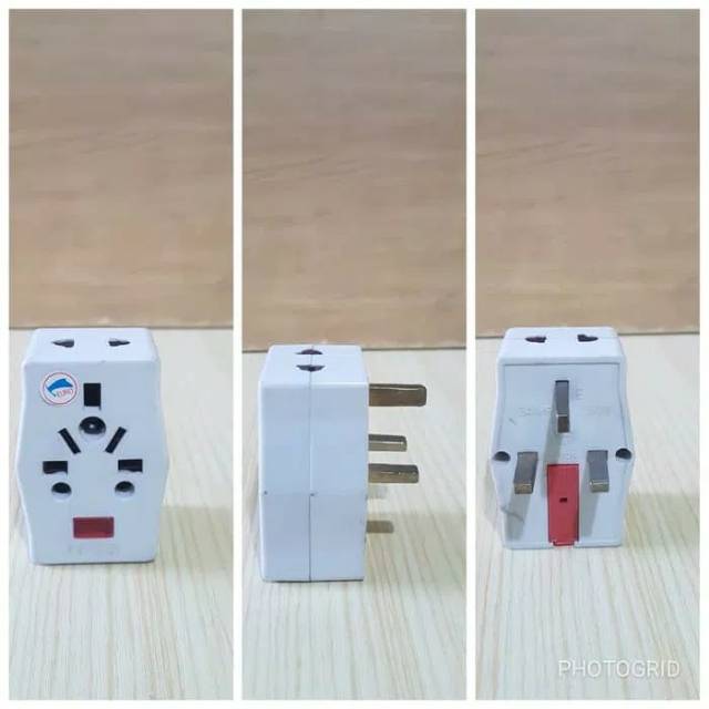 Jual Steker adapter T - colokan T AC - colokan AC Euro | Shopee Indonesia