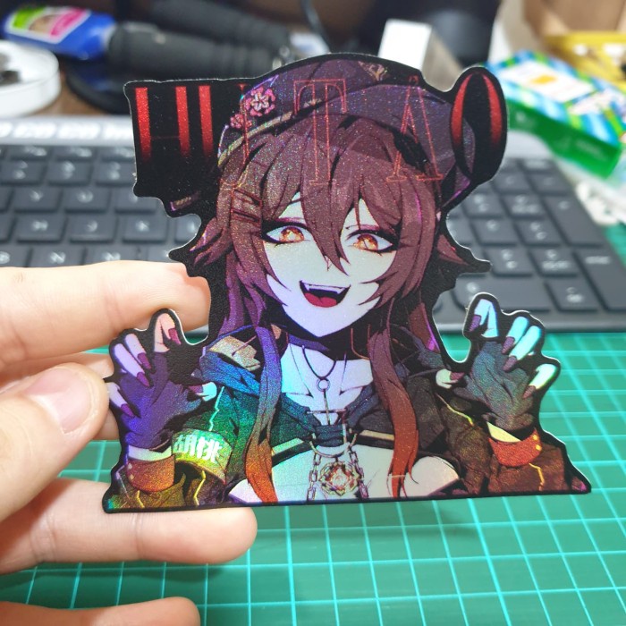 Jual Sticker Hologram Anime Besar - PSH1139 - Hu Tao | Shopee Indonesia