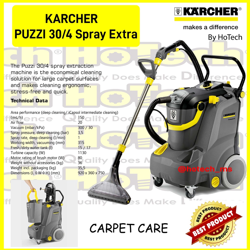 Jual KARCHER SPRAY-EXTRACTION CLEANER Puzzi 30/4 WITH FLEXIBLE FLOOR ...