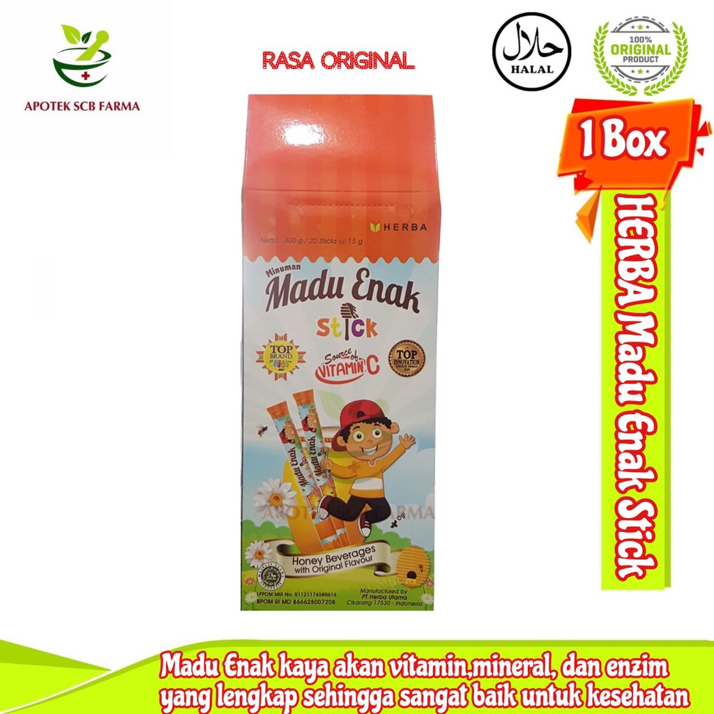 Jual MADU ENAK Stick Minuman Madu Rasa 20s x 15gr - Original | Shopee ...