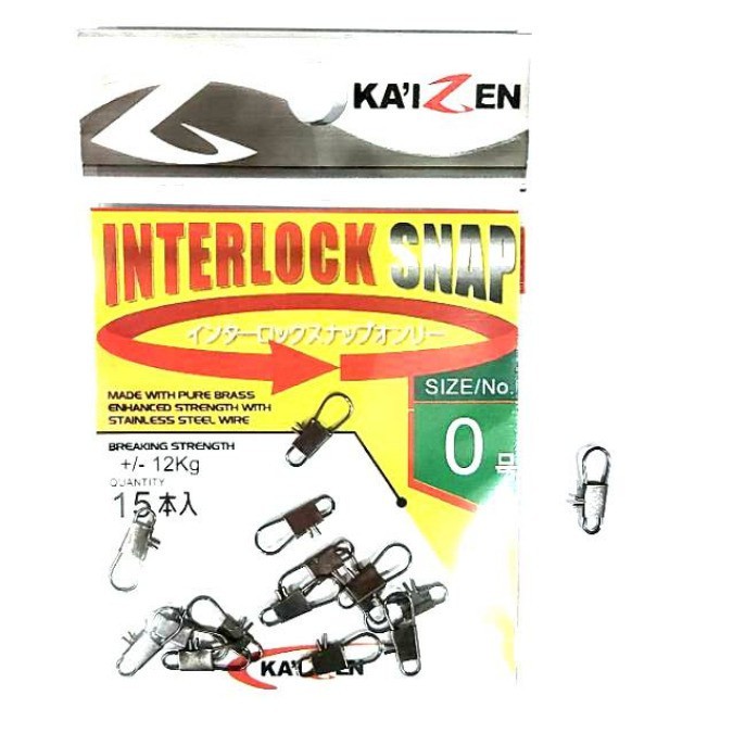Jual PENITI KAIZEN INTERLOCK SNAP | Rangkaian pancing | Shopee Indonesia