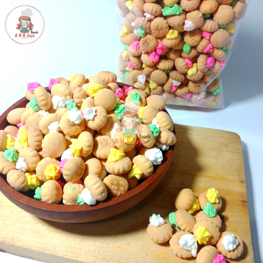 Jual KUE JADUL 500GR / BISKUIT GULA WARNA WARNI / KUE KANCING / KUE ...