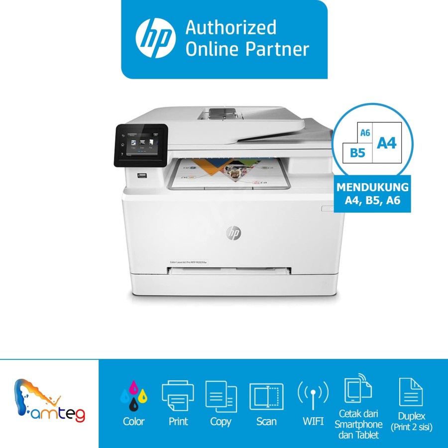 Jual HP Printer Laser Color Warna Multifungsi LaserJet Pro MFP M283FDW M283 FDW Print Scan Copy ...