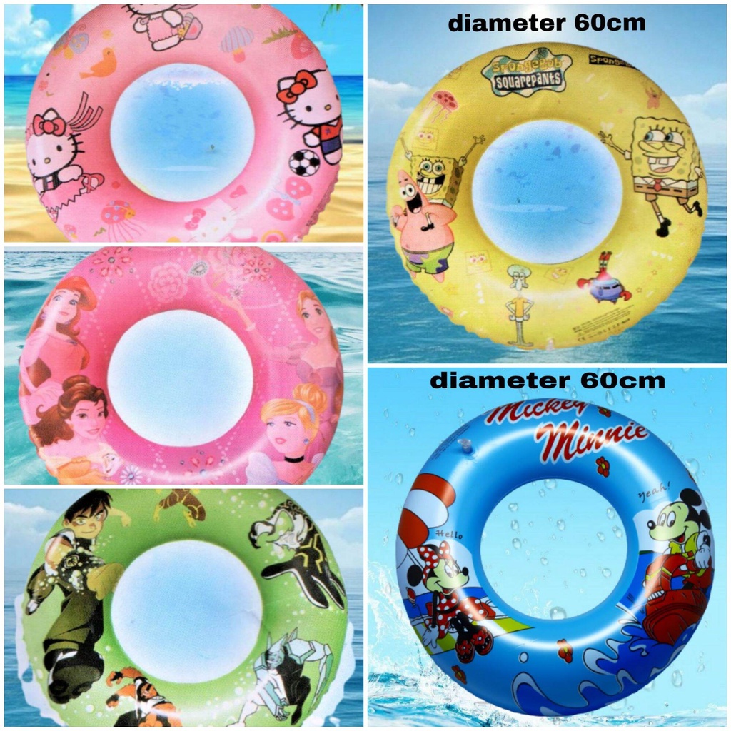 Jual Ban Renang Anak karakter 60cm / Ban Renang Bulat Karatkter 60cm ...
