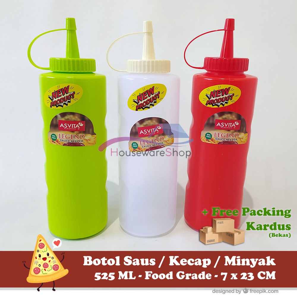 Jual Botol Kecap Saus Saos Legend Food Grade - 525 ML | Shopee Indonesia
