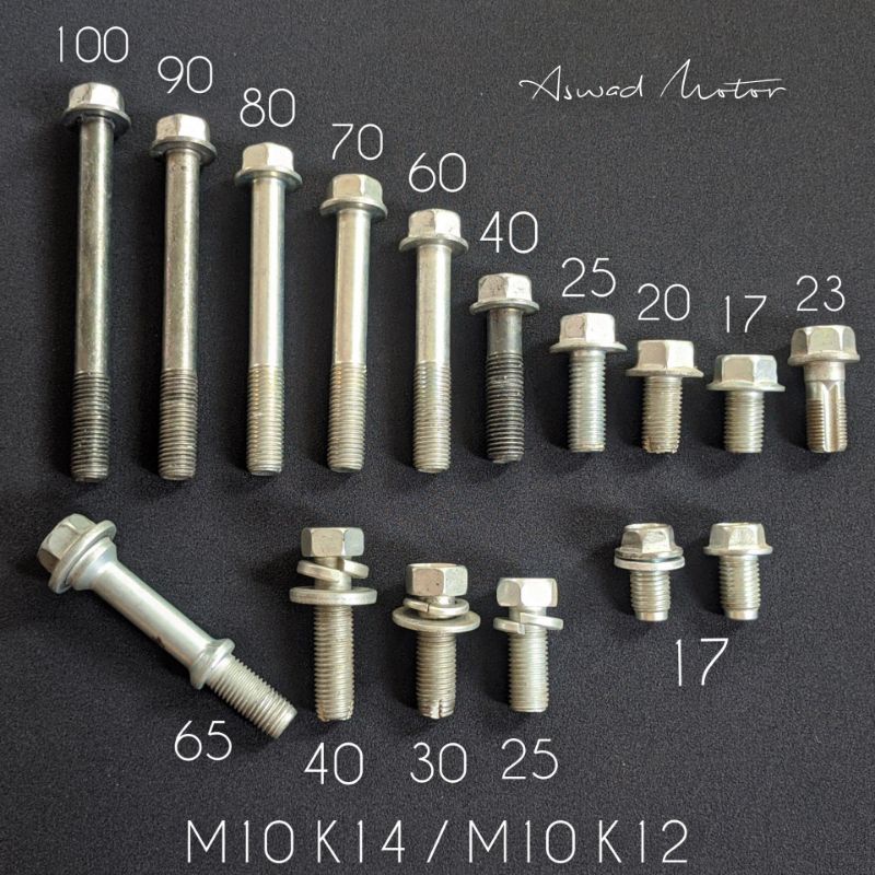 Jual Baut Topi M10x100mm M10x90 M10x80 M10x70 M10x60 M10x40 M10x25 ...