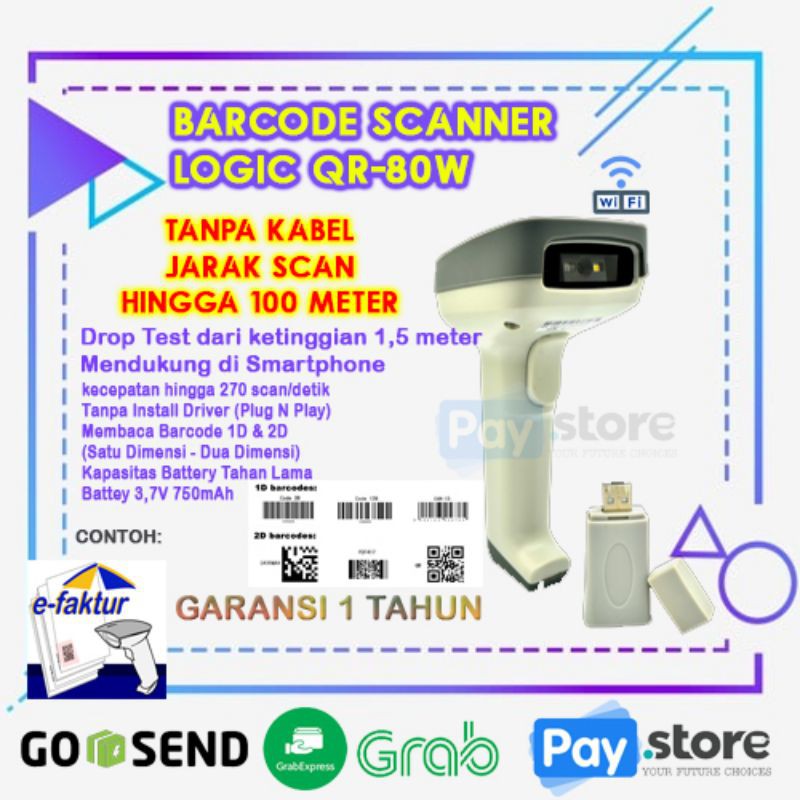 Jual Barcode Scanner 2 Dimensi / Scanner Barcode WIRELESS / Logic QR ... Jual Barcode Scanner 2 Dimensi / Scanner Barcode WIRELESS / Logic QR ...