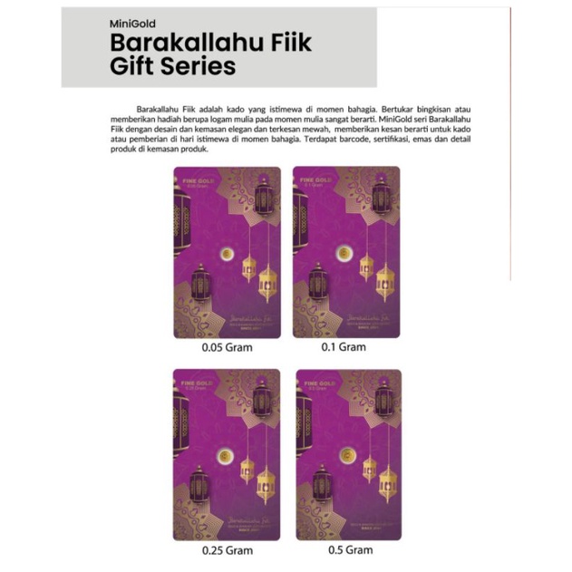 Jual Gift Series Mini Gold (Barakallah) | Shopee Indonesia