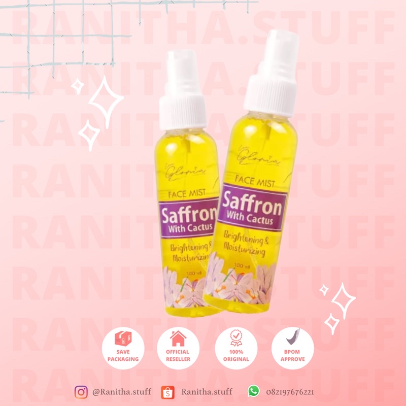 Jual SAFFRON GLOWING FACE MIST LEA GLORIA | Shopee Indonesia
