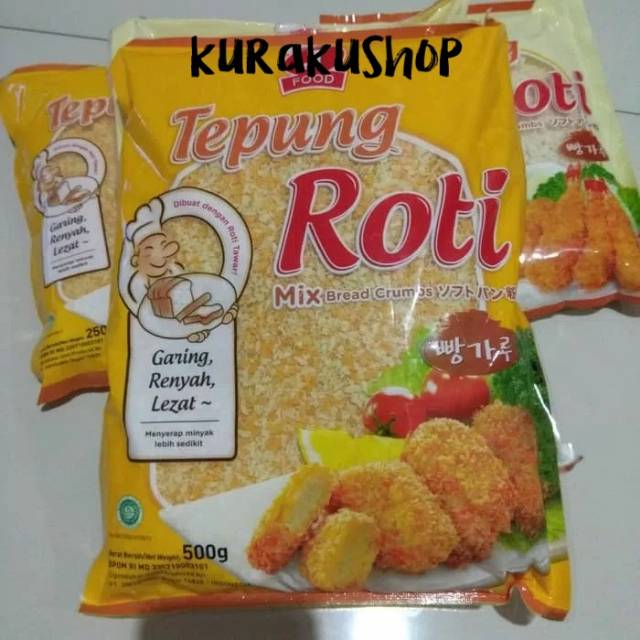 Jual TEPUNG ROTI BREAD CRUMP J FOOD MIX KUNING 500 gram | Shopee Indonesia