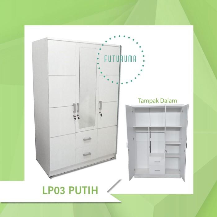 Jual Clo | Lemari Pakaian 3 Pintu Full Putih Futuruma - Lp3 Putih ...