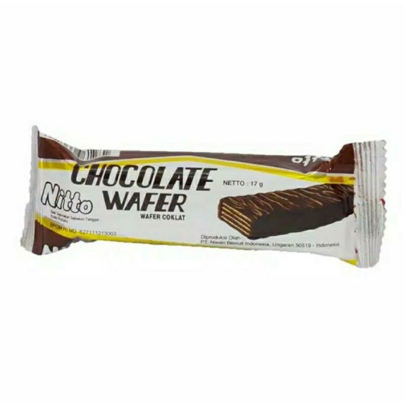 Jual Nitto Chocolate Wafer 17 gram (isi 10 Pcs) | Shopee Indonesia