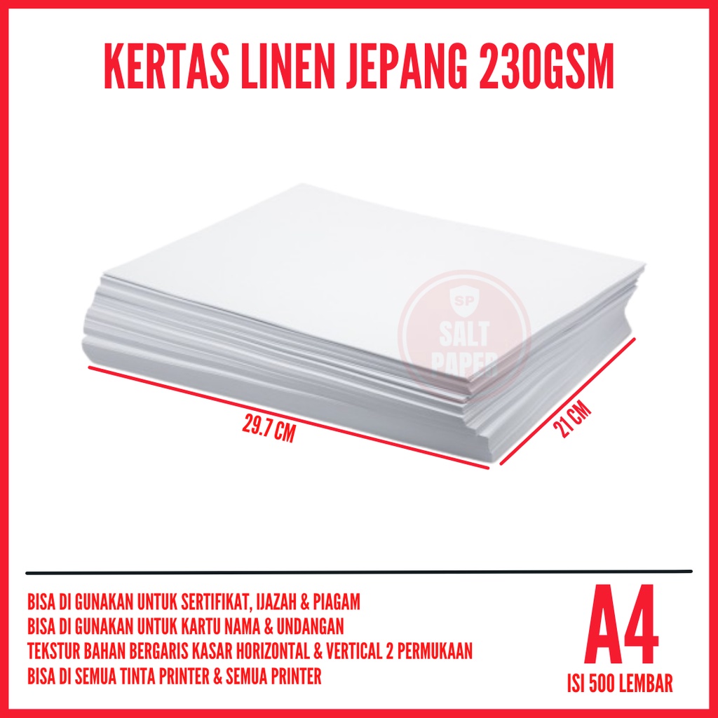 Jual Kertas Linen A4 1 Rim isi 500 lembar / Kertas Linen A4 | Shopee ...