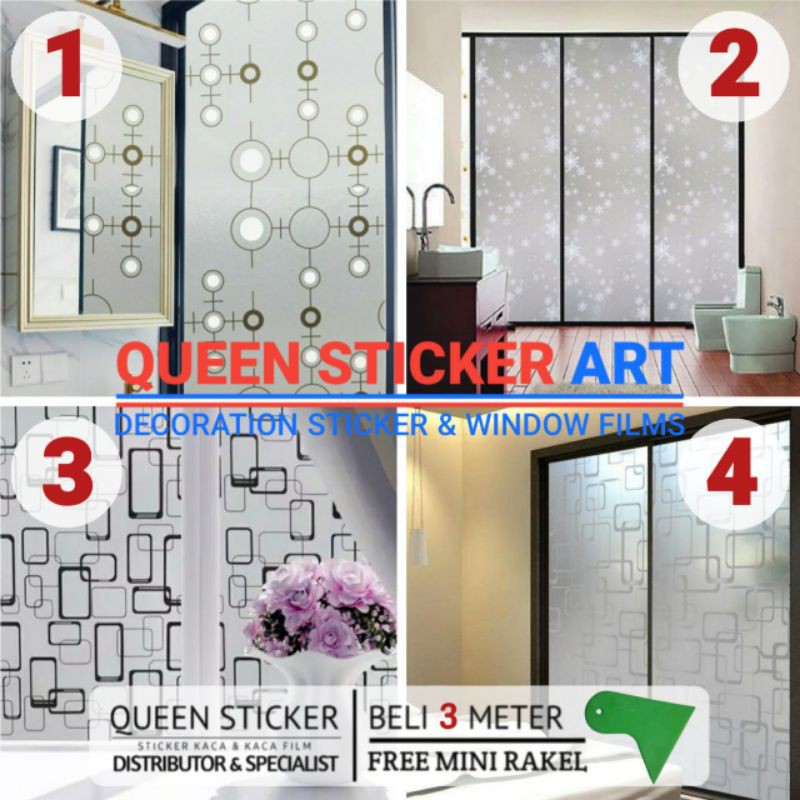 Jual Sticker Kaca Motif Minimalis L120 Cm | Shopee Indonesia