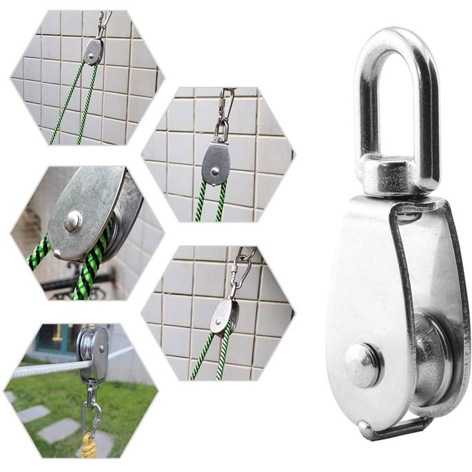 Jual ASOL Katrol Kerekan Mini Serbaguna Swivel Pulley Stainless Steel ...