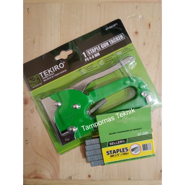 Jual Staples Tembak Tekiro 4-8mm Staples Jok Staple Gun Tacker Bonus ...