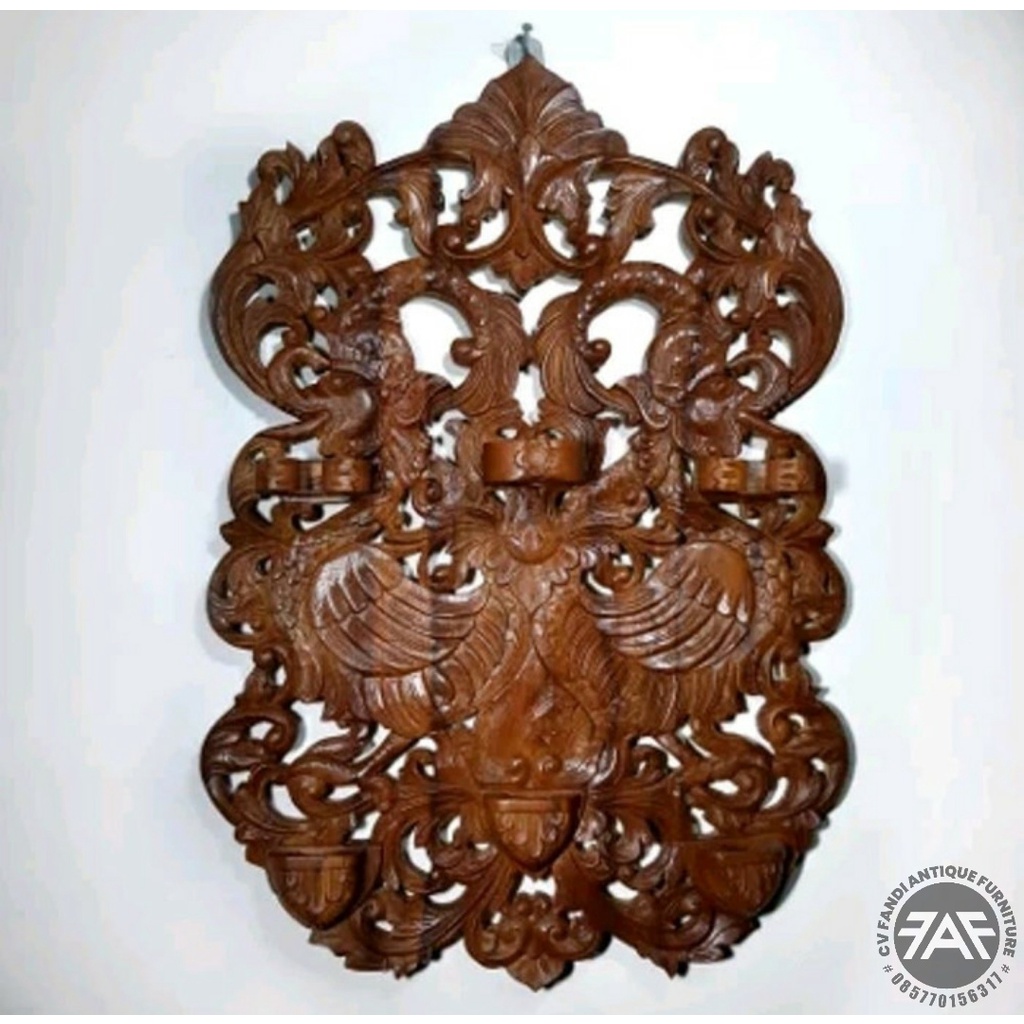 Jual Antikan Blawong keris tombak ukir burung Garuda kayu jati FX0115 ...