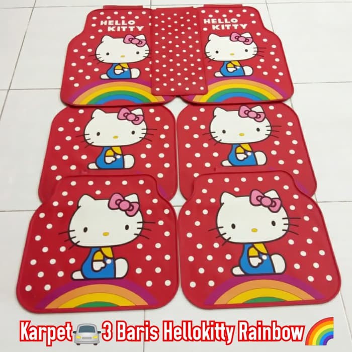Jual KARPET MOBIL 3 BARIS UNIVERSAL STANDAR STANDARD KARAKTER HELLO ...
