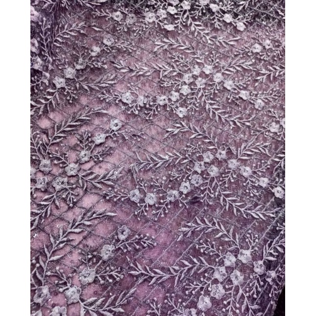 Jual Tulle tile brokat spangle bunga 3D full payet squin | Shopee Indonesia