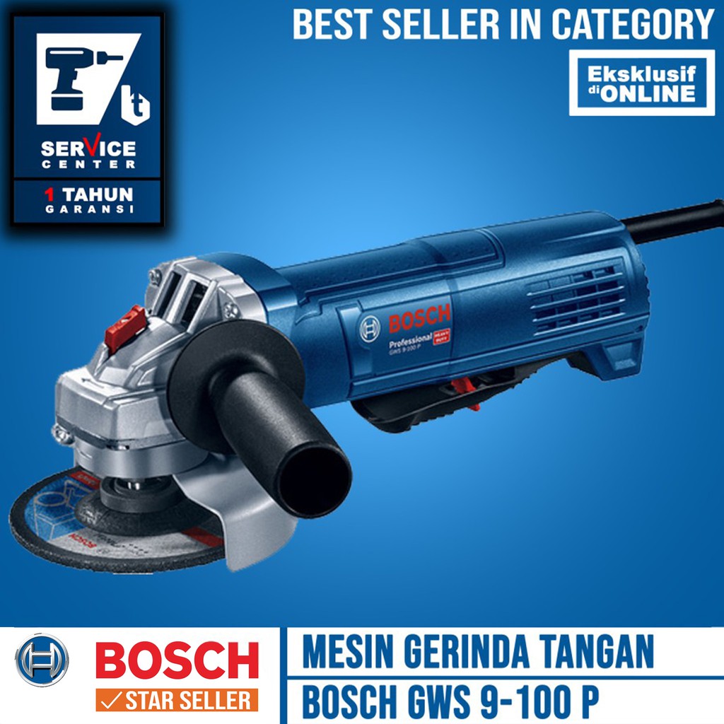 Jual Bosch Mesin Gerinda Tangan GWS 9-100 P 4 Inch Angle Grinder GWS9-100P | Shopee Indonesia