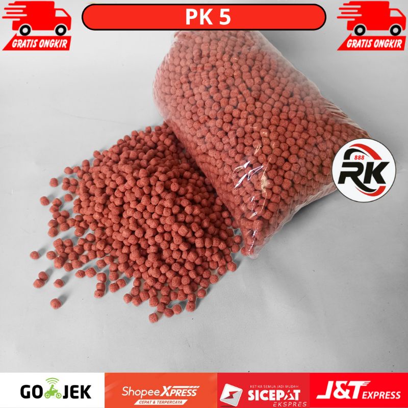 Jual PK5 PELET IKAN 5MM KEMASAN 500GRAM - 1 KG PELET MAKANAN IKAN HIAS ...