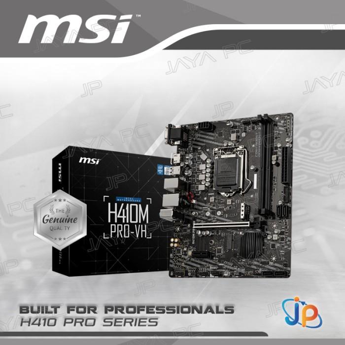 Jual Motherboard MSI H410M PRO-VH (LGA1200, H410, DDR4, USB3.2, SATA3 ...
