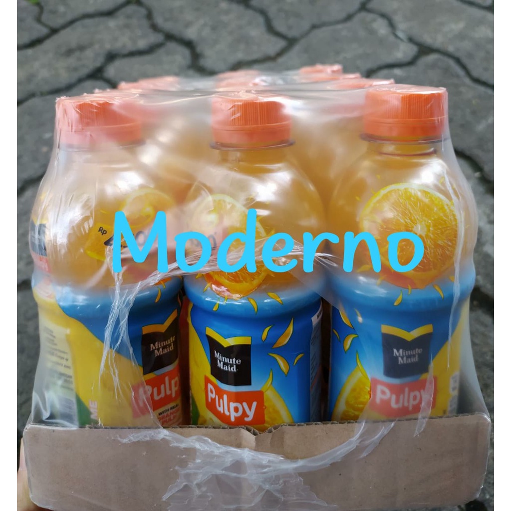 Jual Minute maid Pulpy orange 300 ml - sekarton isi 12 botol | Shopee ...