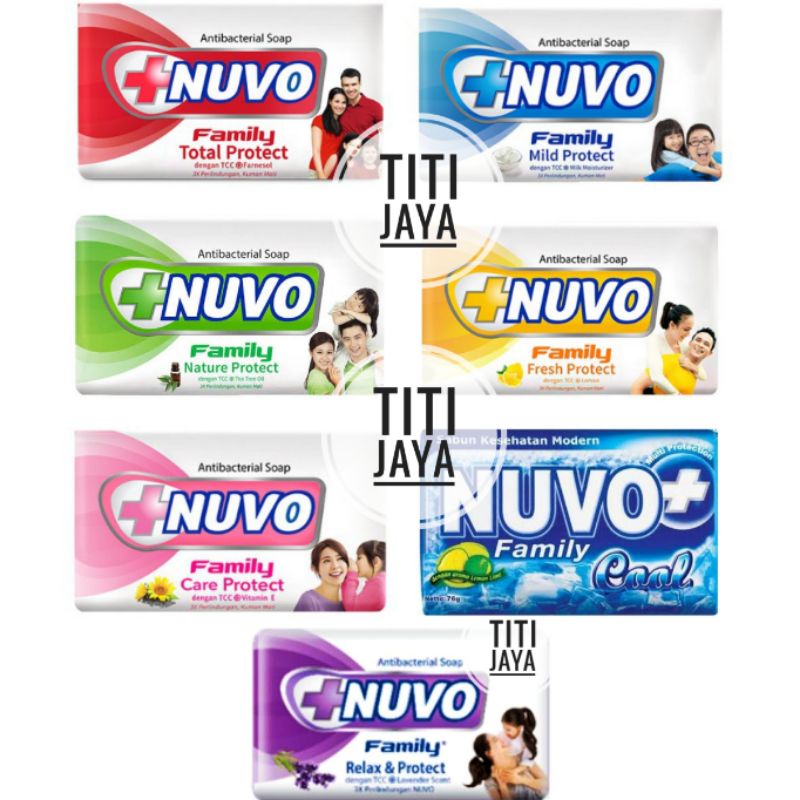 Jual NUVO FAMILY SABUN MANDI BATANG TOTAL MILD NATURE FRESH CARE COOL ...