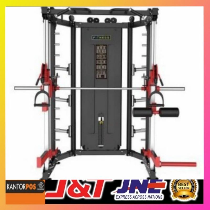 Jual smith machine multipungsi(original)smith machine-alat angkat beban ...