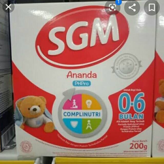 Jual SGM Ananda PHPro usia 0-6 bulan (susu formula bayi khusus alergi ...