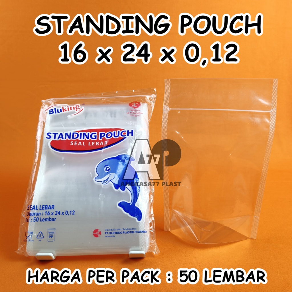 Jual Standing pouch 16x24 / plastik klip berdiri / zipper lock ...