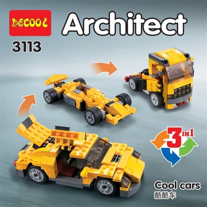 Jual BRICK LEGO ARCHITECT 3IN1 MOBIL SEDAN BALAP SPORT F-ONE F1 TRUCK ...
