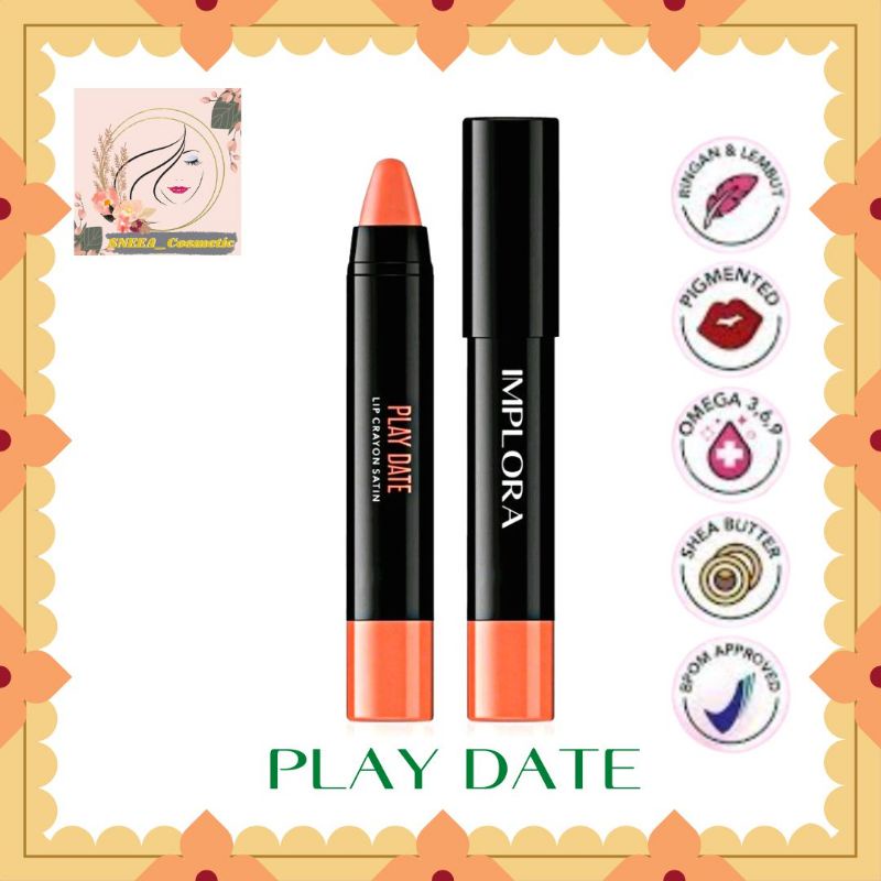 Jual IMPLORA Lip Crayon Satin/Lipstik Crayon Implora | Shopee Indonesia