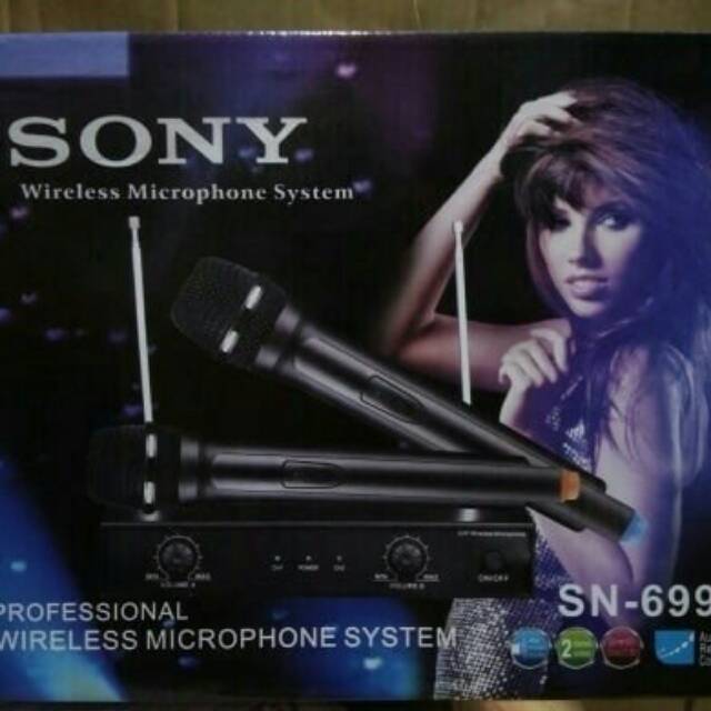 Jual sony mic wireless sn 699 new model suara jernih -hitam | Shopee ...