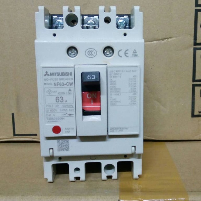 Jual Mitsubishi NFB / MCCB / No Fuse Breaker NF63-CV 3P 63A | Shopee Indonesia