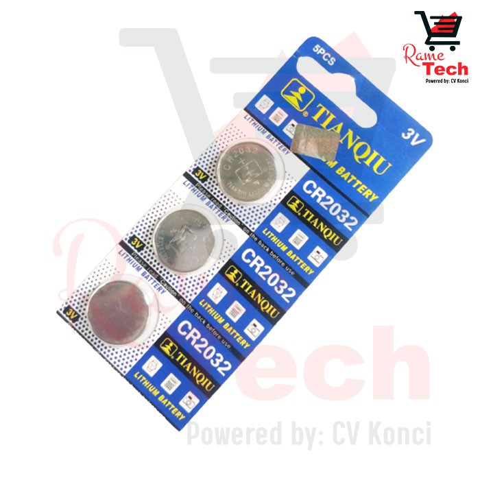 Jual Baterai Jam Tangan Alkaline Tianqiu CR2032 3V All For Watch ...