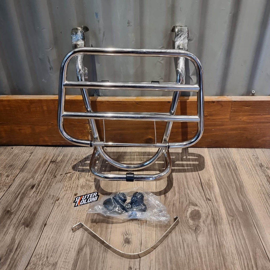 Jual Vespa Front Rack Chrome GT Series GTV GTS 300 250 150 3v iget HPE ...