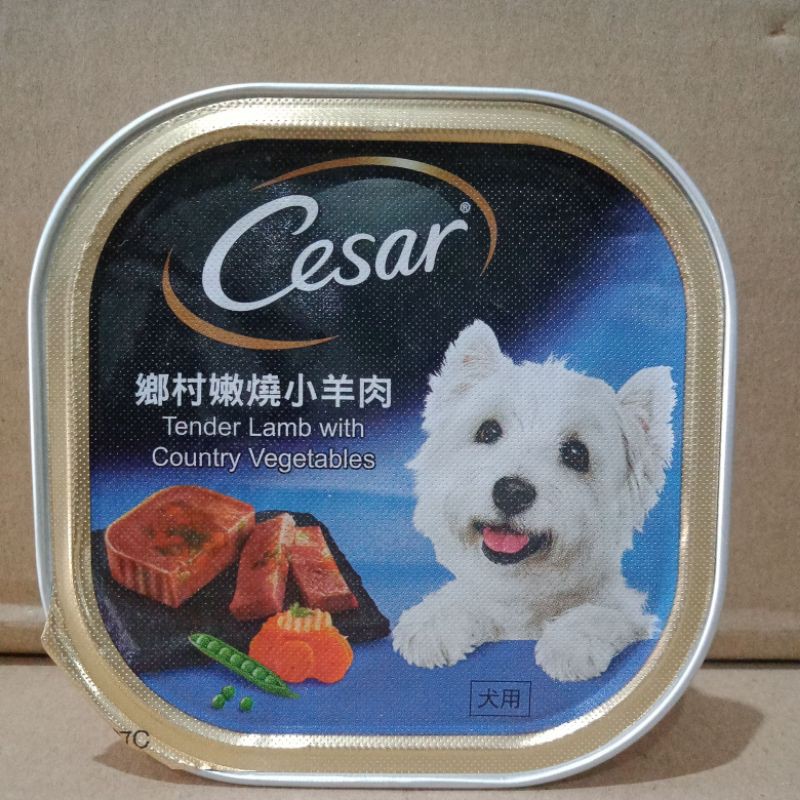 Jual Makanan Anjing CESAR 100 gram Tray Tender LAMB VEGETABLES | Shopee ...