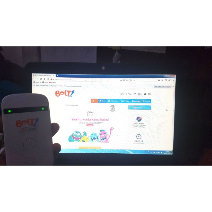 Jual Modem Bolt MF90 Unlocked ALL GSM (Tanpa Baterai) | Shopee Indonesia