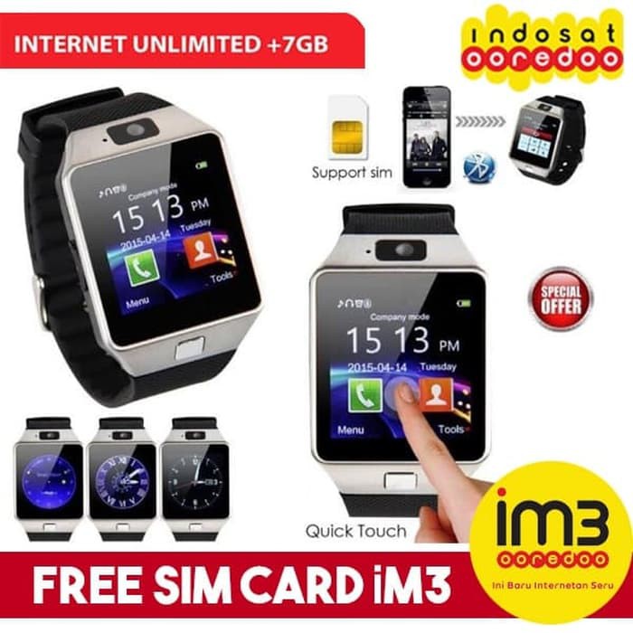 Jual Gdh-335 Onix Smartwatch DZ09 GSM Sim Card - White Smart Watch ...