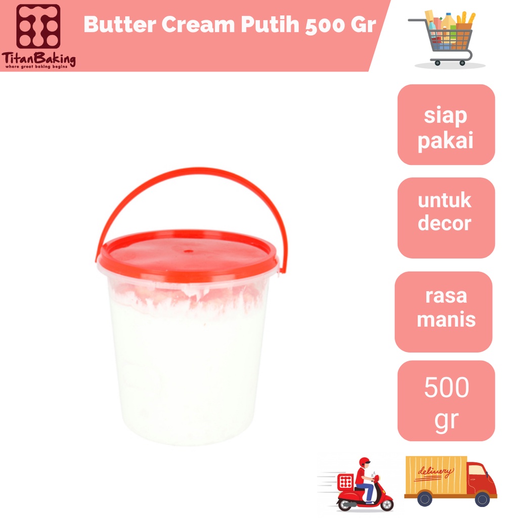 Jual BUTTER CREAM PUTIH T&D 500 GR | Shopee Indonesia