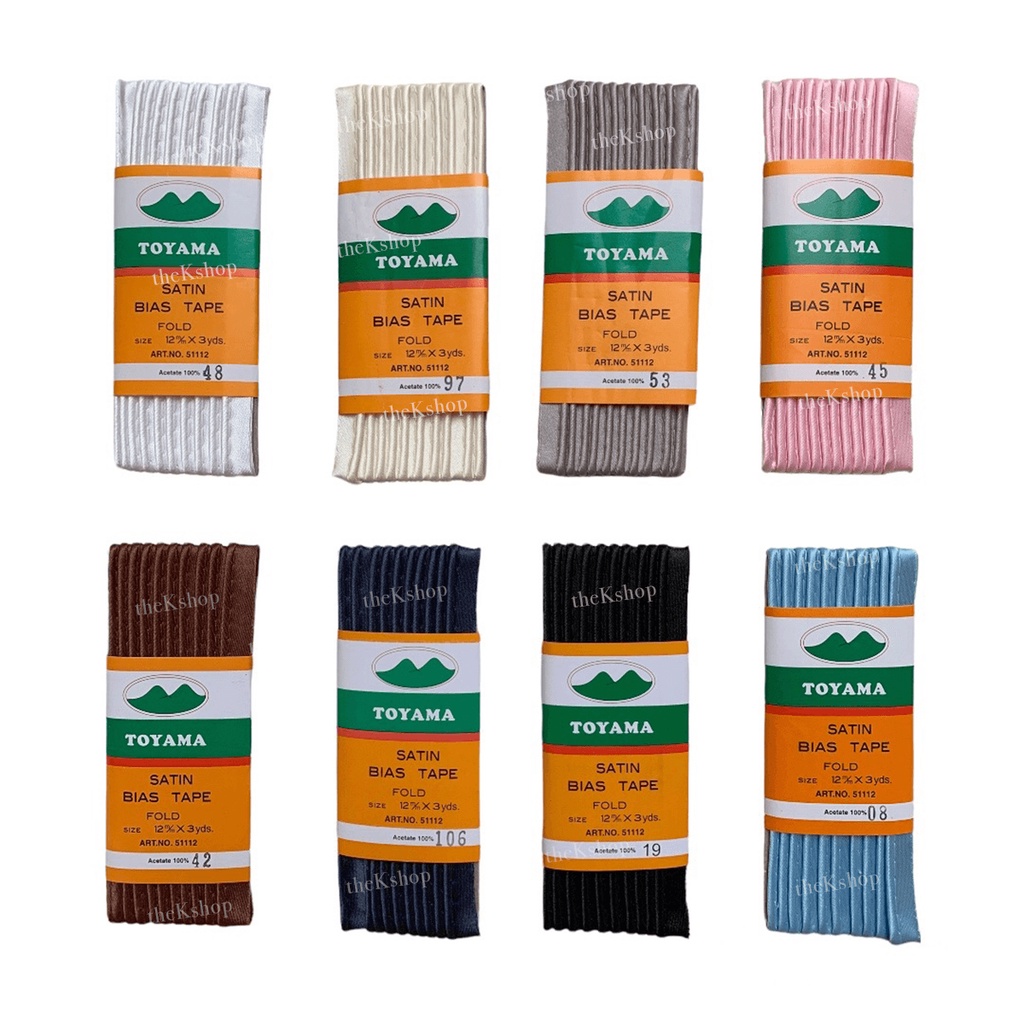 Jual Bisban Isi Satin Warna Warni 3 yard / Bis Bias Tape Asetat Acetate ...